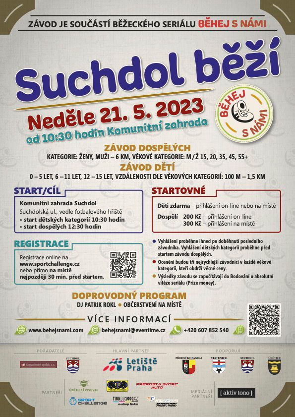 Suchdol běží - Praha - Komunitní zahrada Suchdol 21.5.2023